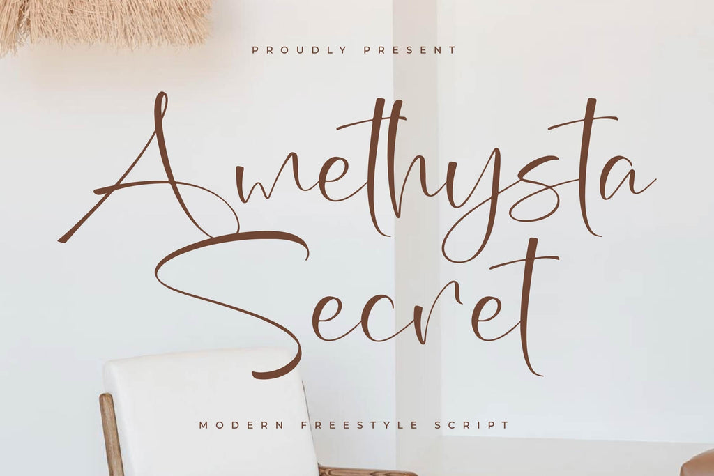 Amethysta Secret - Modern Freestyle Script - So Fontsy