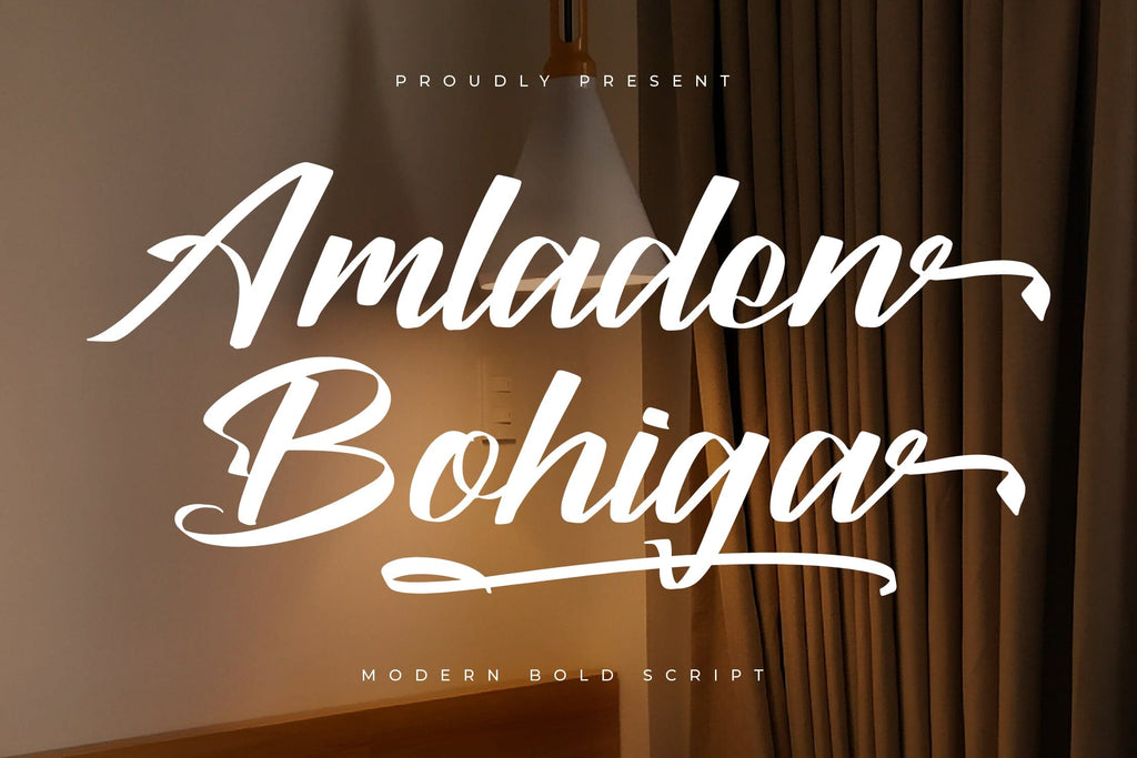 Amladen Bohiga - Modern Bold Script - So Fontsy
