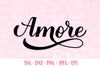 Amore SVG. Love in Italian. Hand lettered Valentines design - So Fontsy
