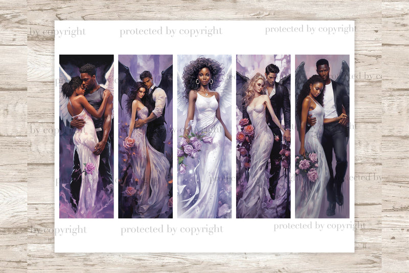Angel And Demon Bookmarks Printable | Bookmarks Digital - So Fontsy