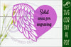 Angel wings half heart wall sign, SVG file. - So Fontsy