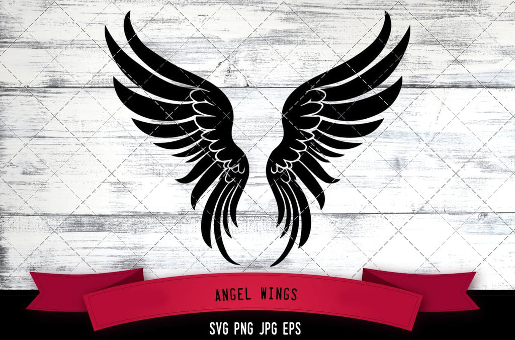 Angel Wings SVG, RIP SVG - So Fontsy