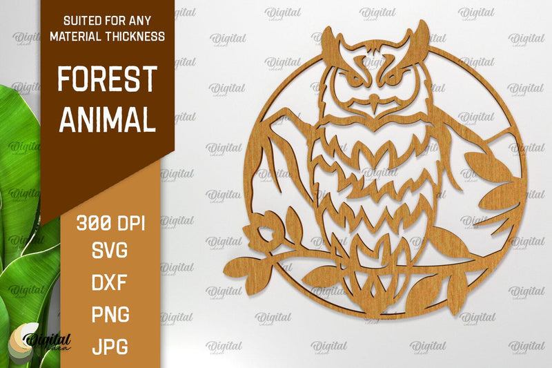 Animal Forest Wall Art Laser Cut Bundle. Wooden Animal Signs SVG - So ...