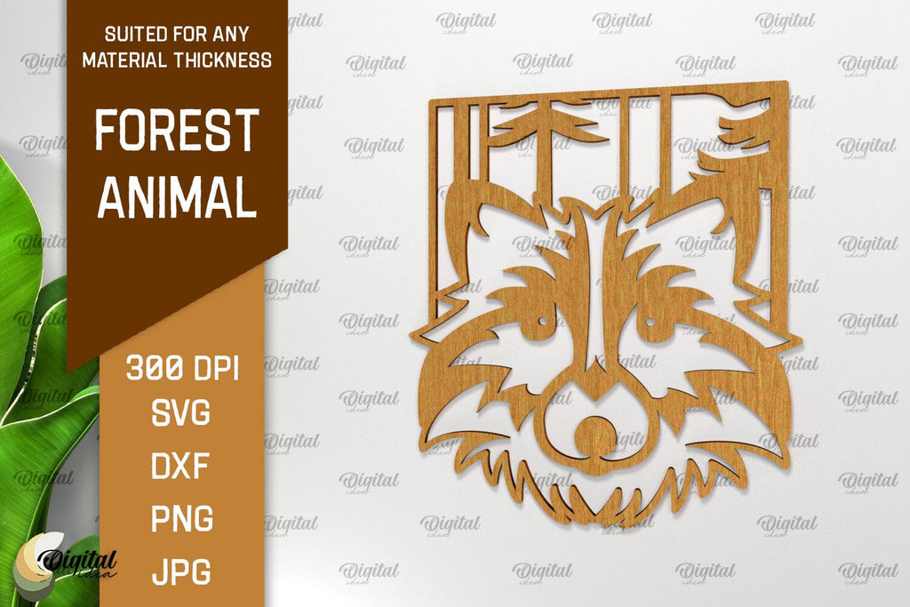 Animal Forest Wall Art Laser Cut. Wooden Animal Sign SVG - So Fontsy