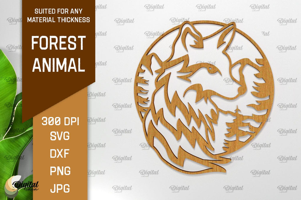 Animal Forest Wall Art Laser Cut. Wooden Animal Sign SVG - So Fontsy