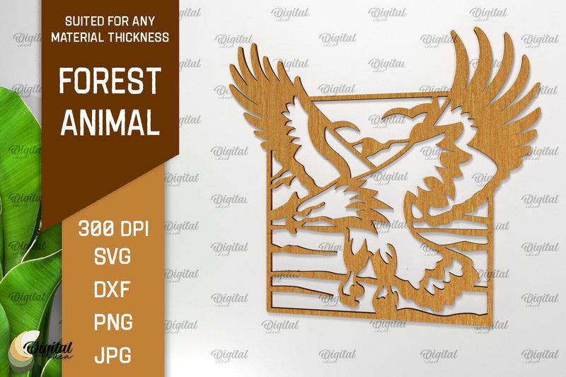 Animal Forest Wall Art Laser Cut. Wooden Animal Sign SVG - So Fontsy