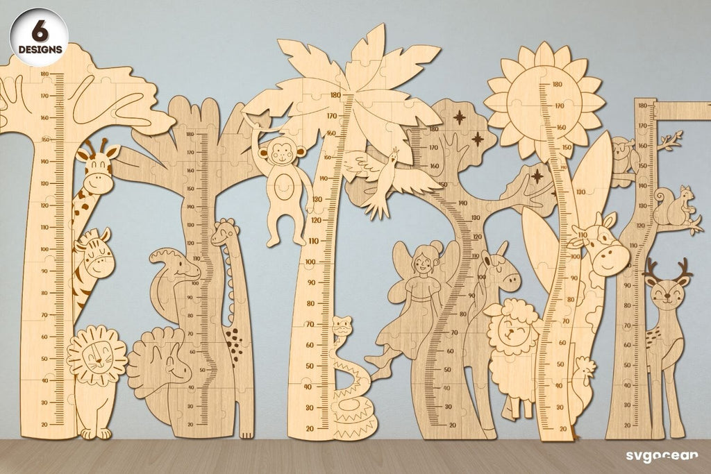 Animals Height Chart Bundle - So Fontsy