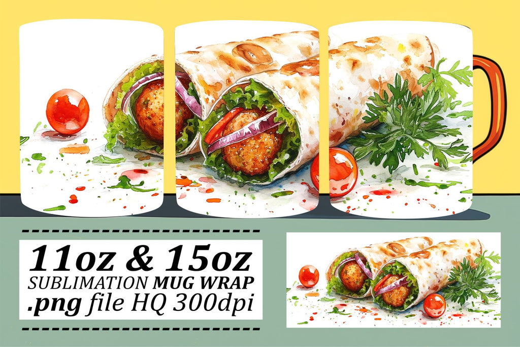 Appetizing Art for Mugs with Fast Food Patterns - So Fontsy