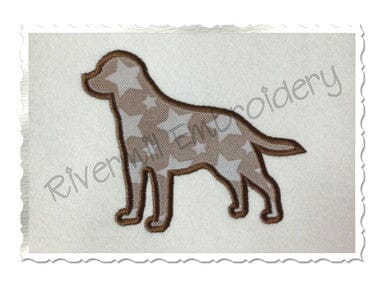 Applique Labrador Retriever Dog Silhouette Machine Embroidery Design ...