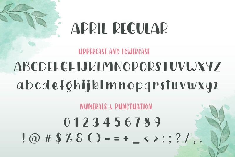 April - Display Font - So Fontsy