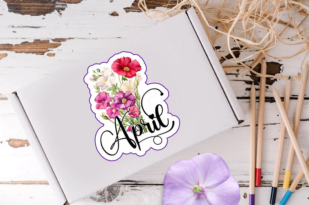 April Sticker Design - So Fontsy