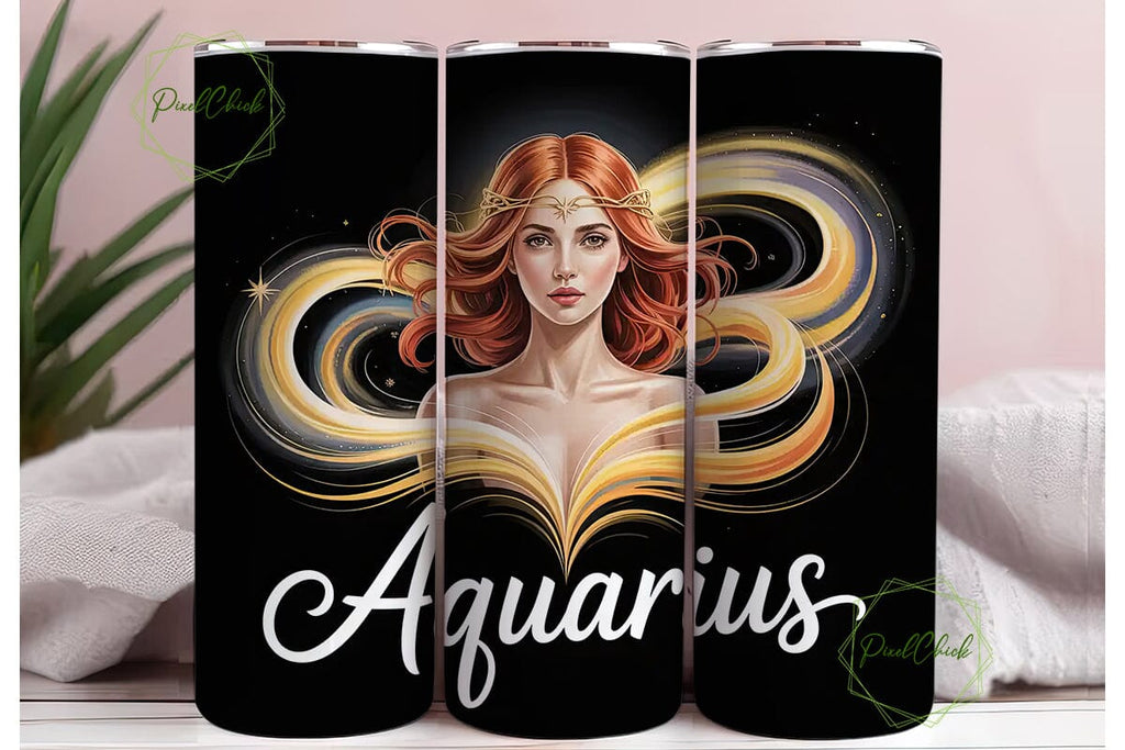 Aquarius Zodiac 20oz Tumbler Wrap - So Fontsy
