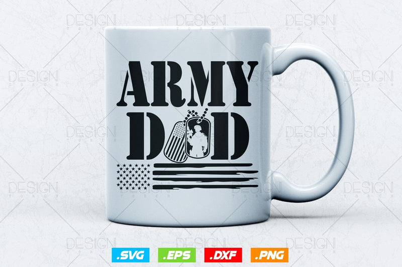 Army Dad Svg Png, Fathers Day Svg, military svg, proud army dad svg ...