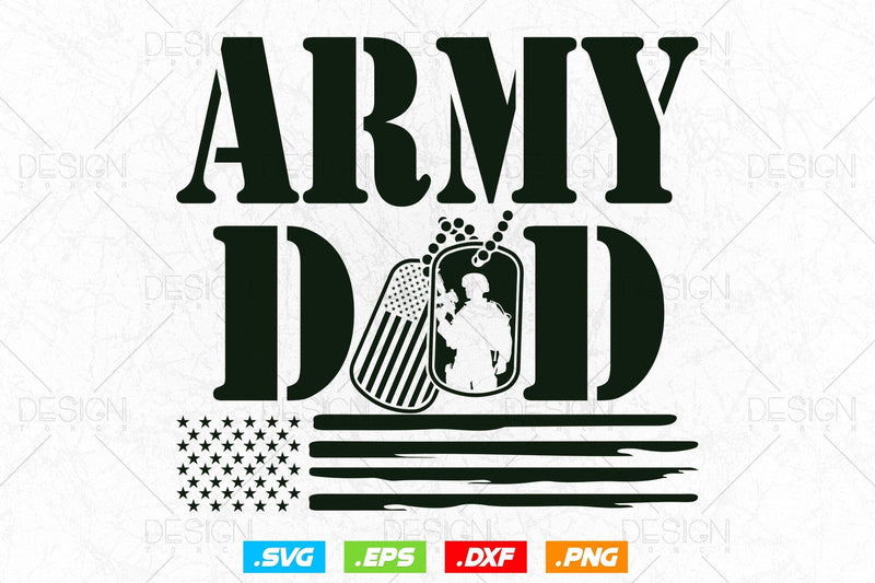 Army Dad Svg Png, Fathers Day Svg, military svg, proud army dad svg ...