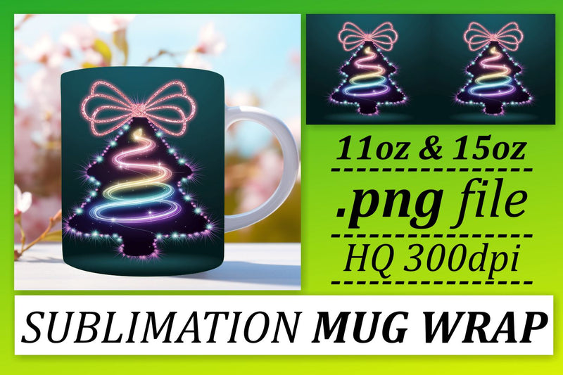 Artistic designs for mugs, make every sip enjoyable! , Neon Xmas - So ...
