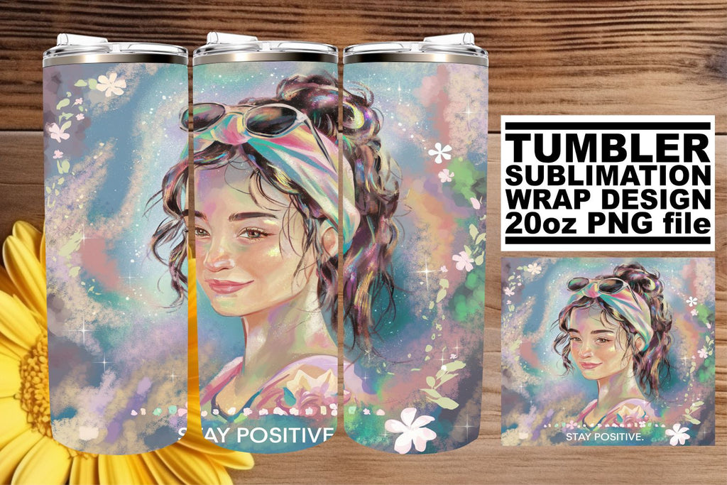 Artistic tumbler wrap, designed for vibrant sublimation prints! , Woman ...