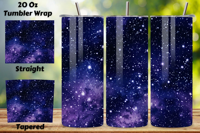 Astro Nebula Shimmer Ombre Tumbler Wrap, seamless wrap png - So Fontsy