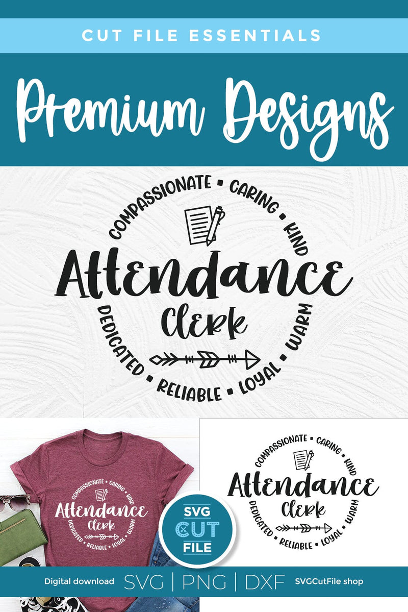Attendance Clerk svg - So Fontsy