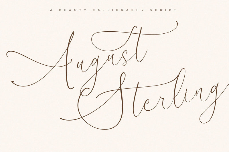 August Sterling - Beauty Calligraphy Script - So Fontsy