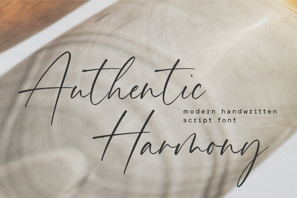 Authentic Harmony Modern Handwritten Script Font - So Fontsy