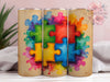 Autism Awareness Puzzle Piece 20oz Tumbler, Puzzle Piece Design, 20oz ...