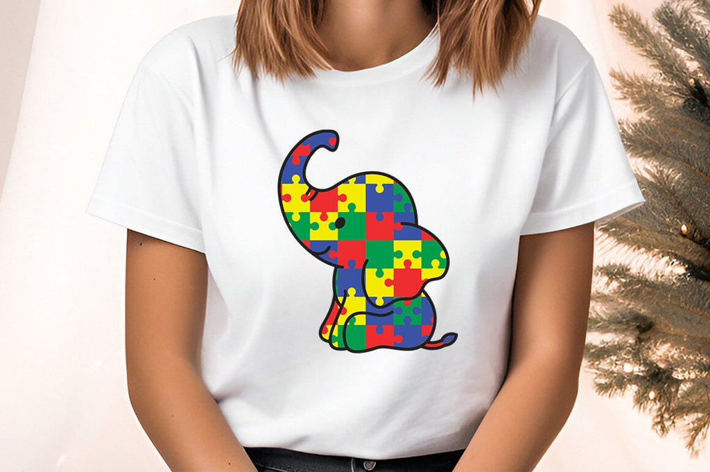 Autism Elephant vector SVG design - So Fontsy