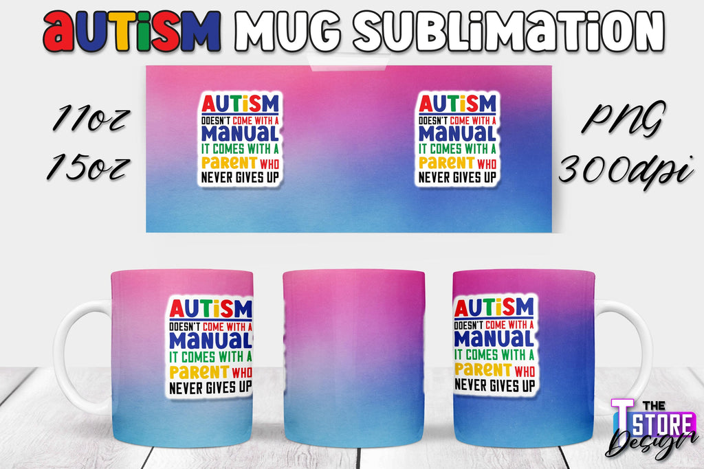 Autism Mug Sublimation | 11 oz 15 oz Mug | PNG File - So Fontsy