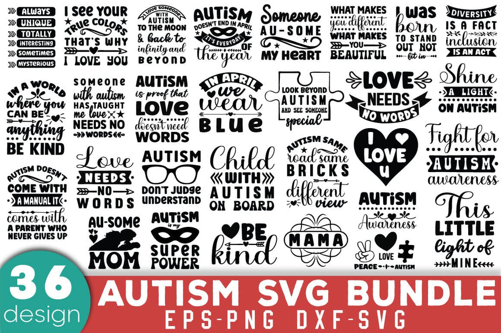 Autism SVG Bundle - So Fontsy