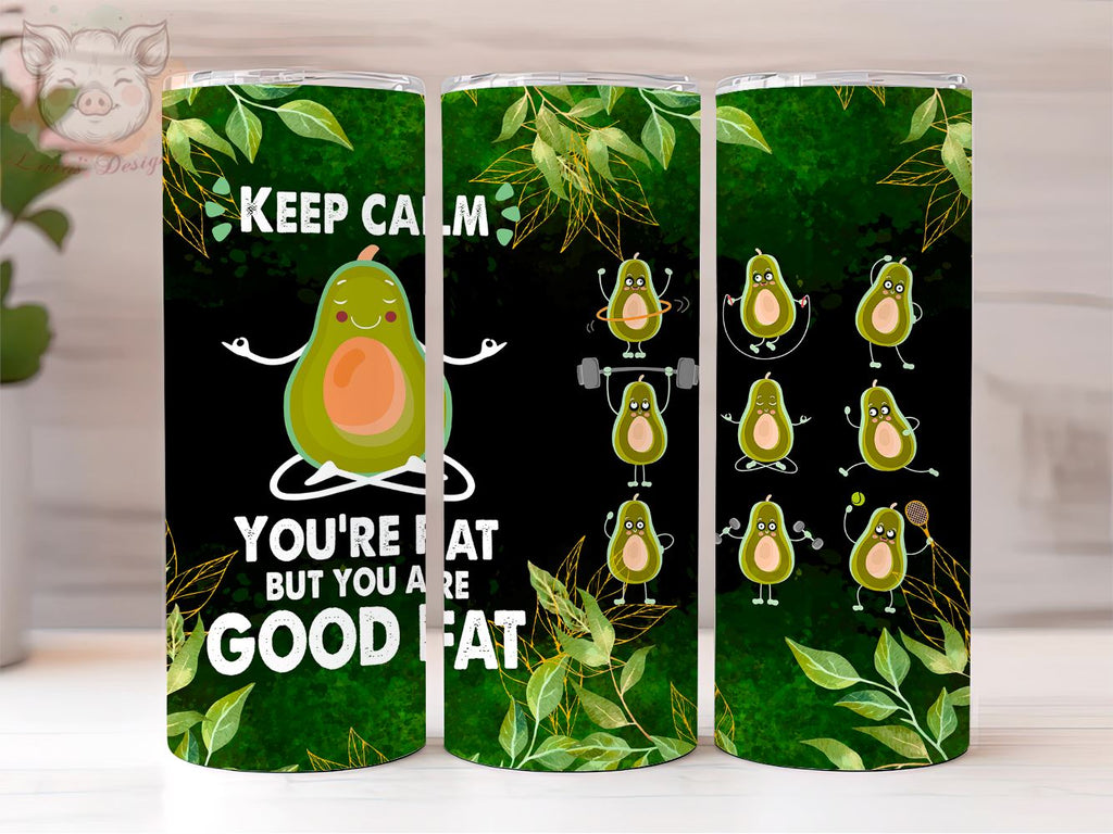 Avocado Tumbler Cup 20oz Stainless Steel Travel Tumbler, With Lid Cute ...