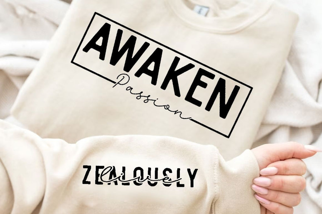 Awaken Passion Sleeve SVG Design, Inspirational sleeve SVG ...