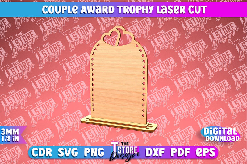 Award Trophy Laser Cut Bundle | Couple Award Trophy | Laser Cut Design ...