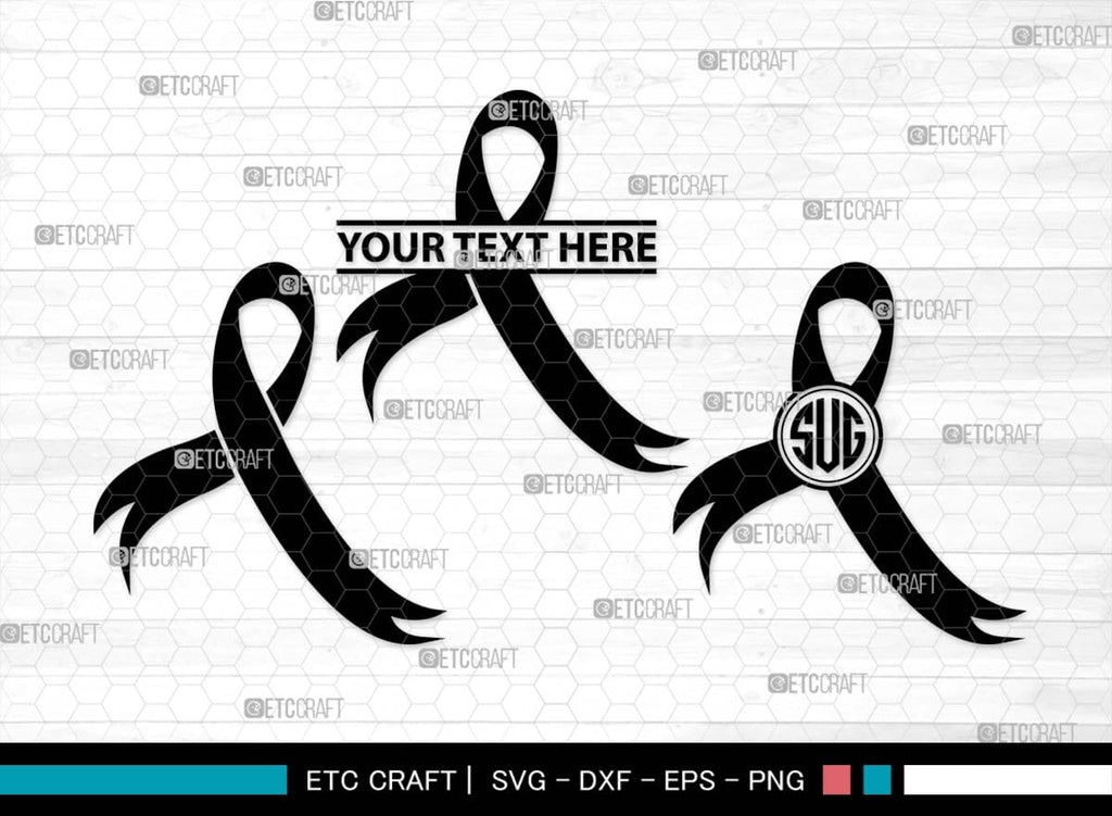 Awareness Ribbon Monogram, Awareness Ribbon Silhouette, Ribbon SVG ...