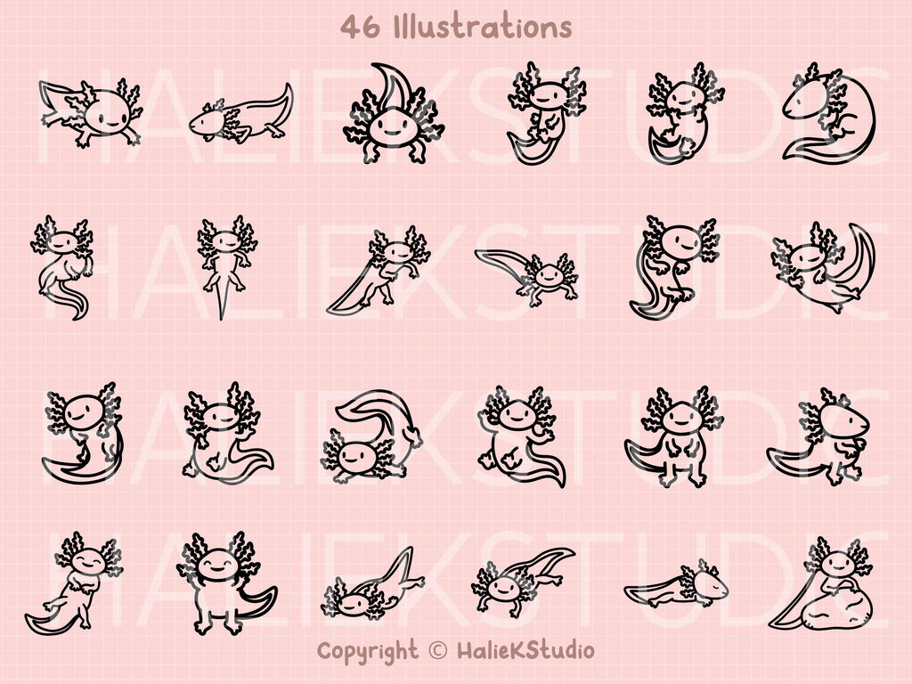 Axolotls SVG Design Set - So Fontsy