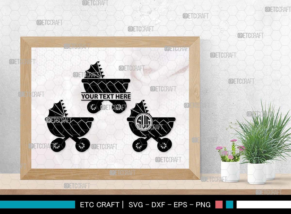 Baby Carriage SVG Bundle, Baby Carriage Silhouette, Pram Svg, Stroller ...