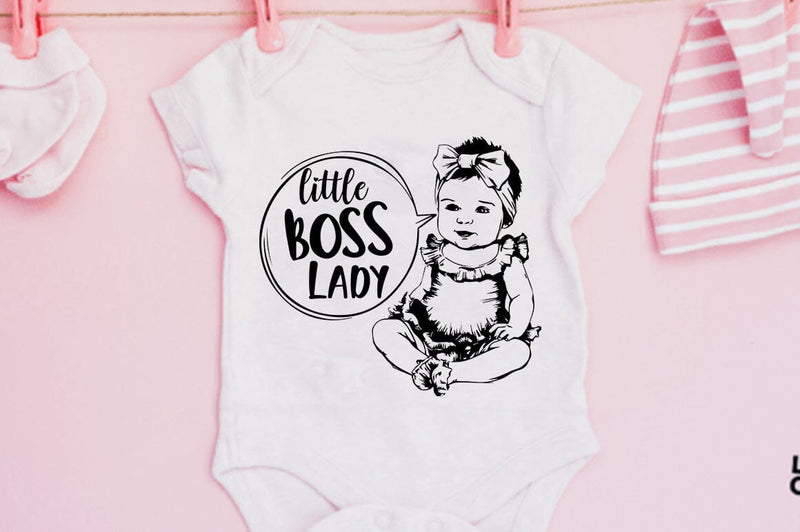 Baby Girl SVG PNG. Little boss lady - So Fontsy