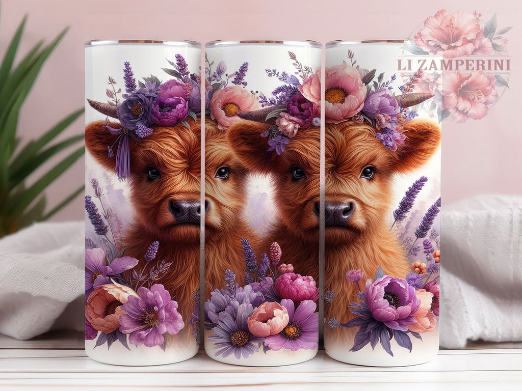 Baby Highland Cow Cute Farm Animal Tumbler, Cute Cow Tumbler, Best ...