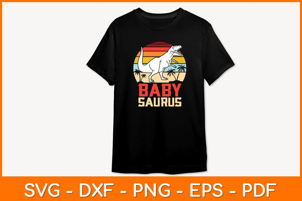 Baby Saurus Dinosaur Retro Vintage Svg File - So Fontsy
