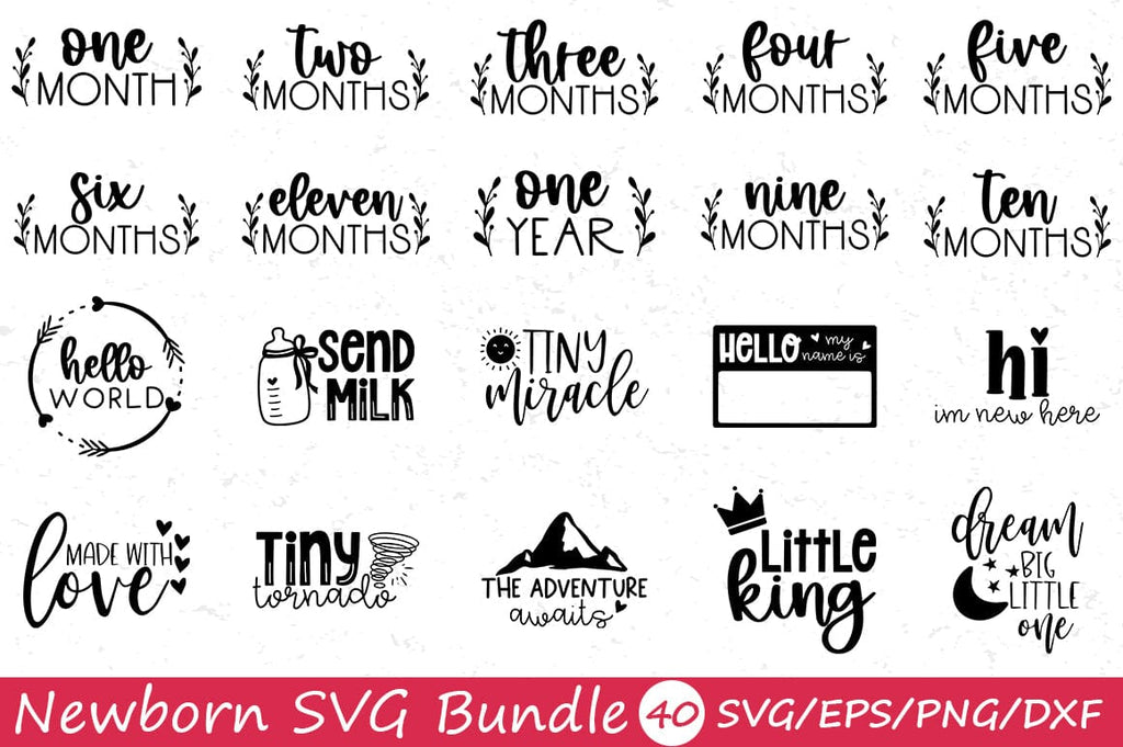 Baby Sayings Newborn SVG Cut file - So Fontsy