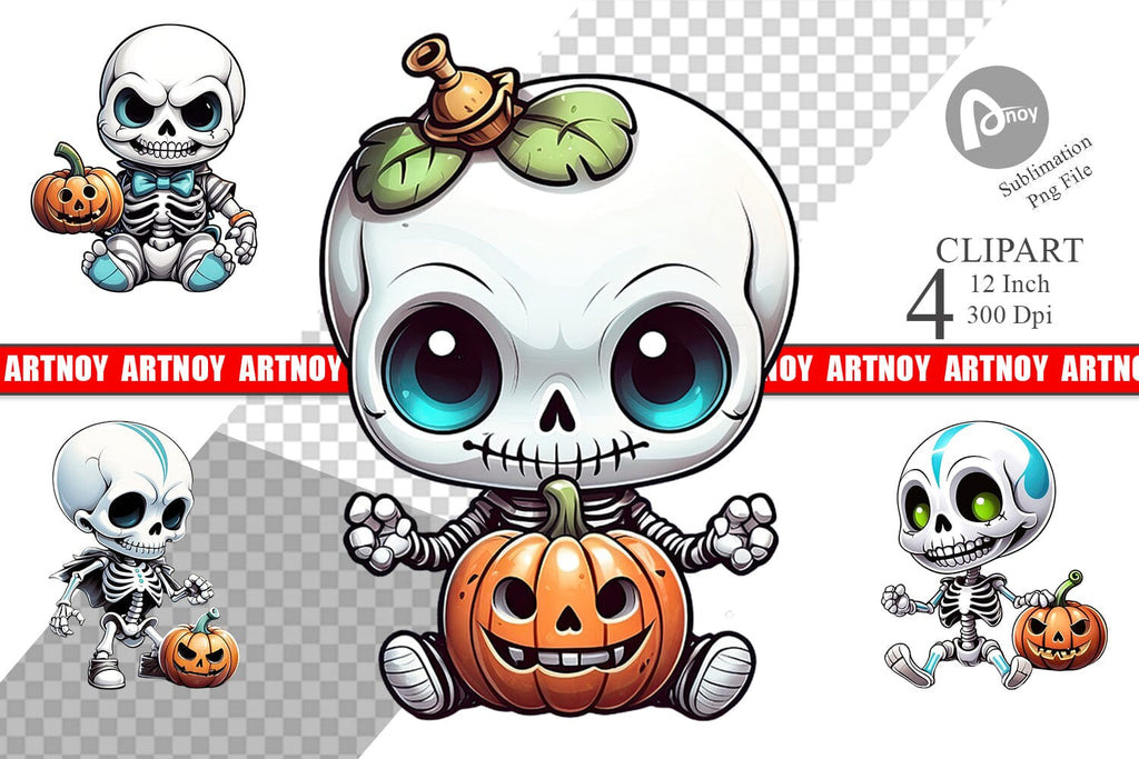 Baby Skeleton Clipart - So Fontsy