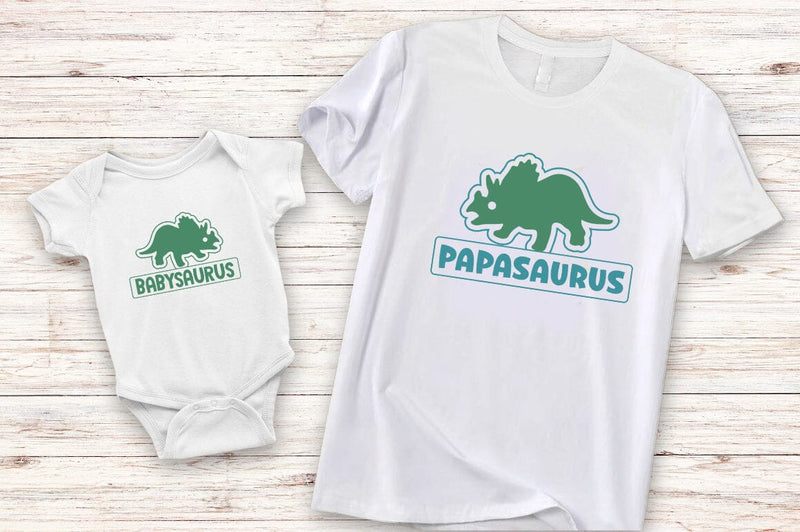 Babysaurus and Papasaurus SVG Design - So Fontsy
