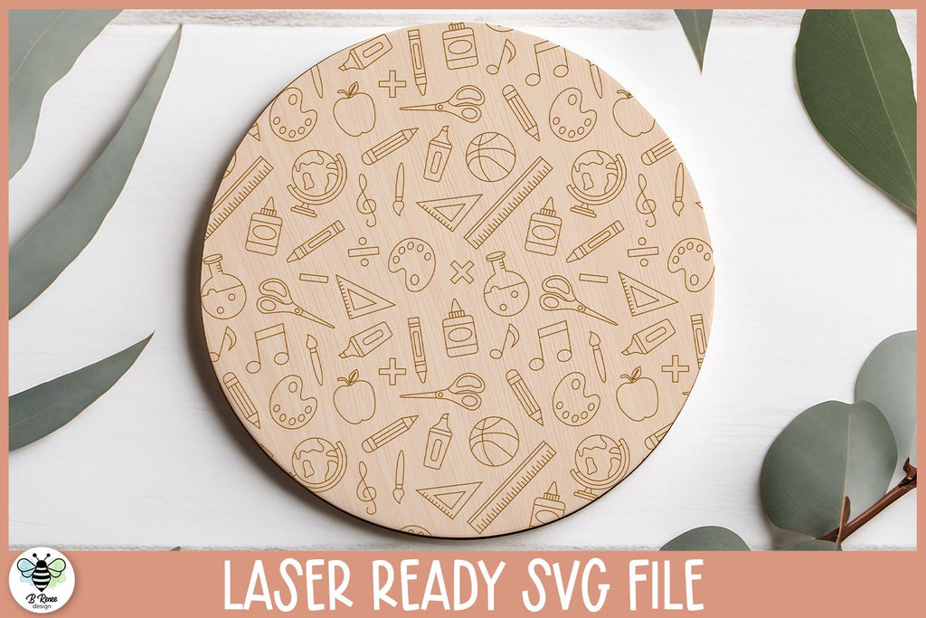 Back to School Laser Scoring Pattern | Repeat Pattern SVG - So Fontsy