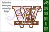 Ballet shoe Capital Monogram Letter W SVG - So Fontsy