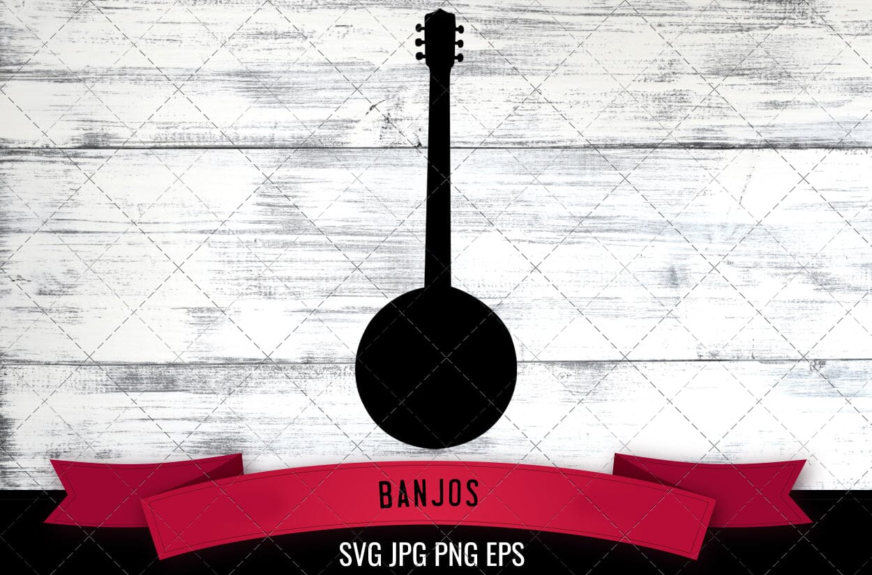 Banjo SVG, Musical Instrument SVG - So Fontsy