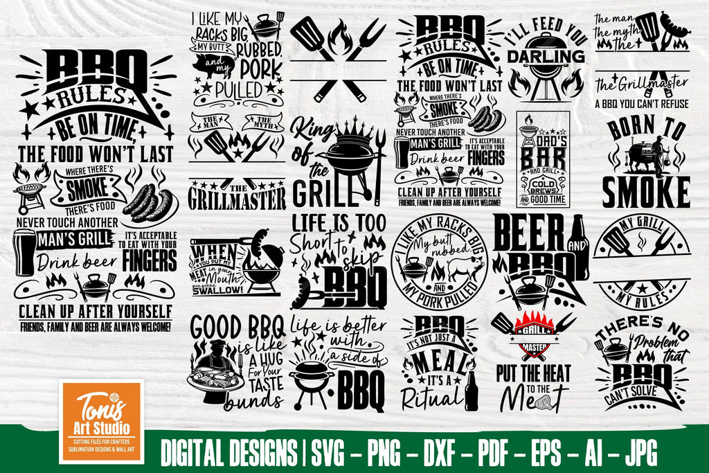 Barbecue SVG Bundle / Grill SVG / Cut Files / Commercial use / Cricut ...