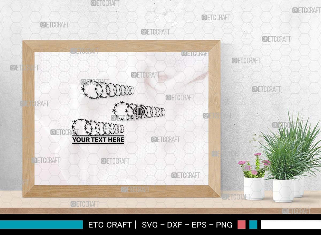 Barbed Wire SVG Cut Files, Barbed Wire Silhouette, Wire Svg, Border ...