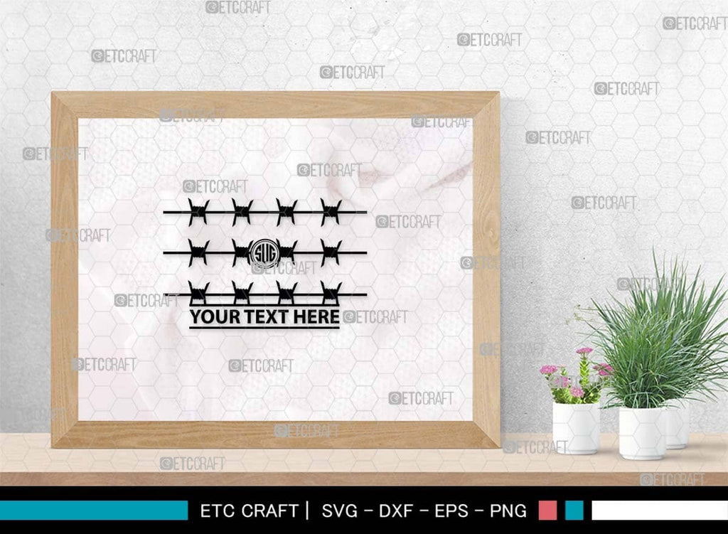 Barbed Wire SVG Cut Files, Barbed Wire Silhouette, Wire Svg, Border ...
