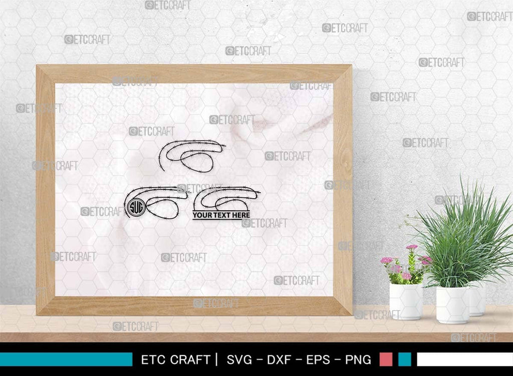 Barbed Wire SVG Cut Files, Barbed Wire Silhouette, Wire Svg, Border ...