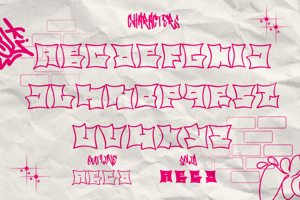 Bare Cube - Bulky Graffiti Style Font - So Fontsy