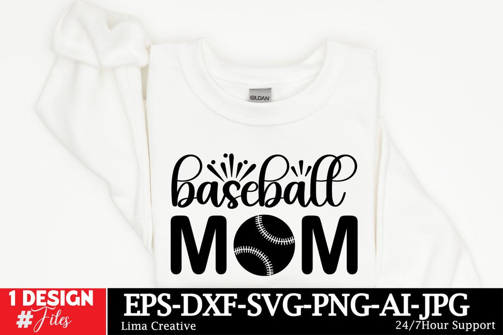 Baseball mom SVG Cut File - So Fontsy