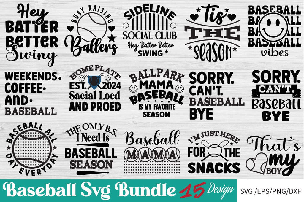 Baseball Svg Bundle - So Fontsy